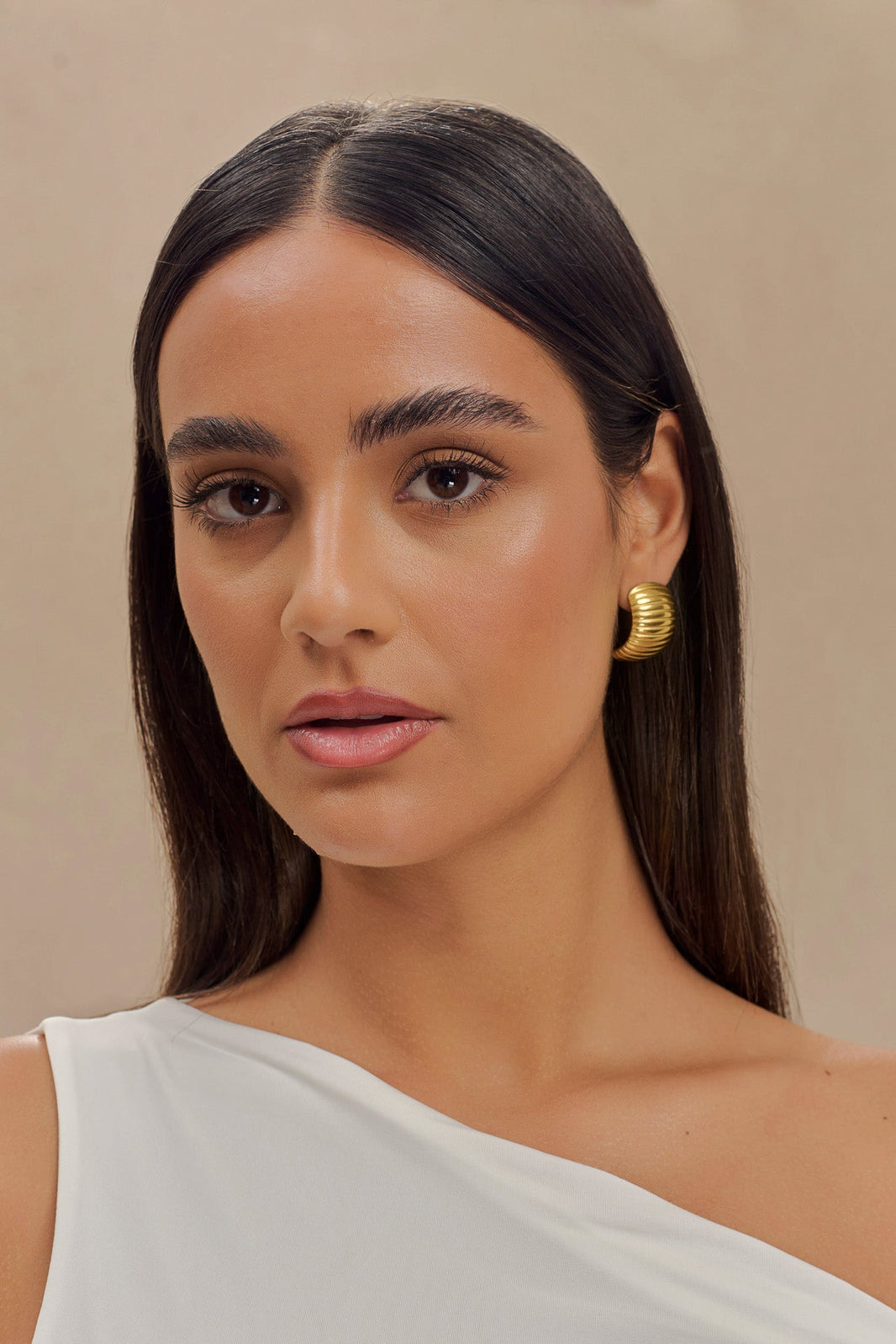 Kaitlin One Shoulder Slinky And Mesh Maxi Dress - Black & MESHKI UK