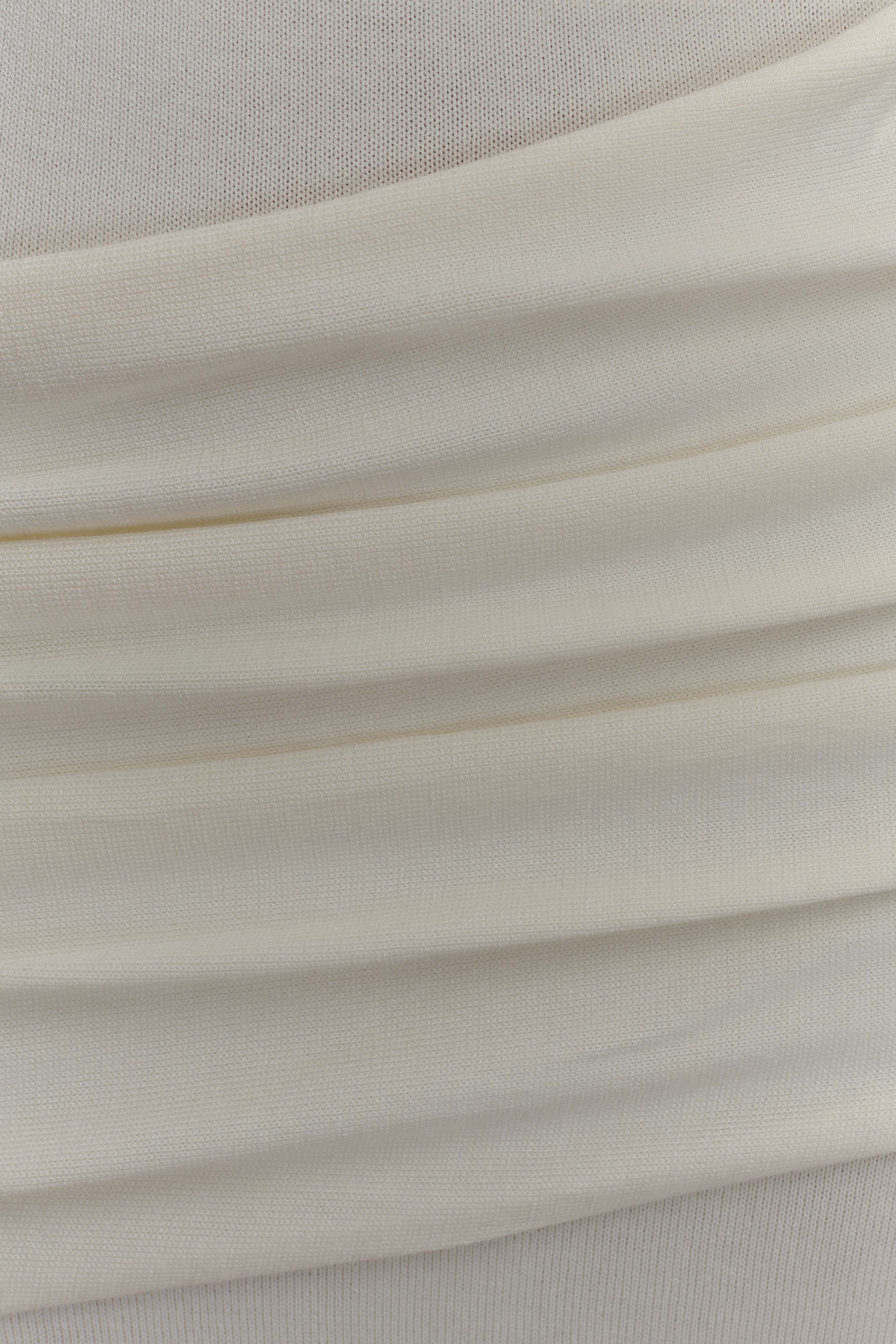 Irene Gathered Knit Top - Ivory & MESHKI UK