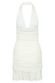Peregrine Modal Halter Mini Dress - Ivory & MESHKI UK