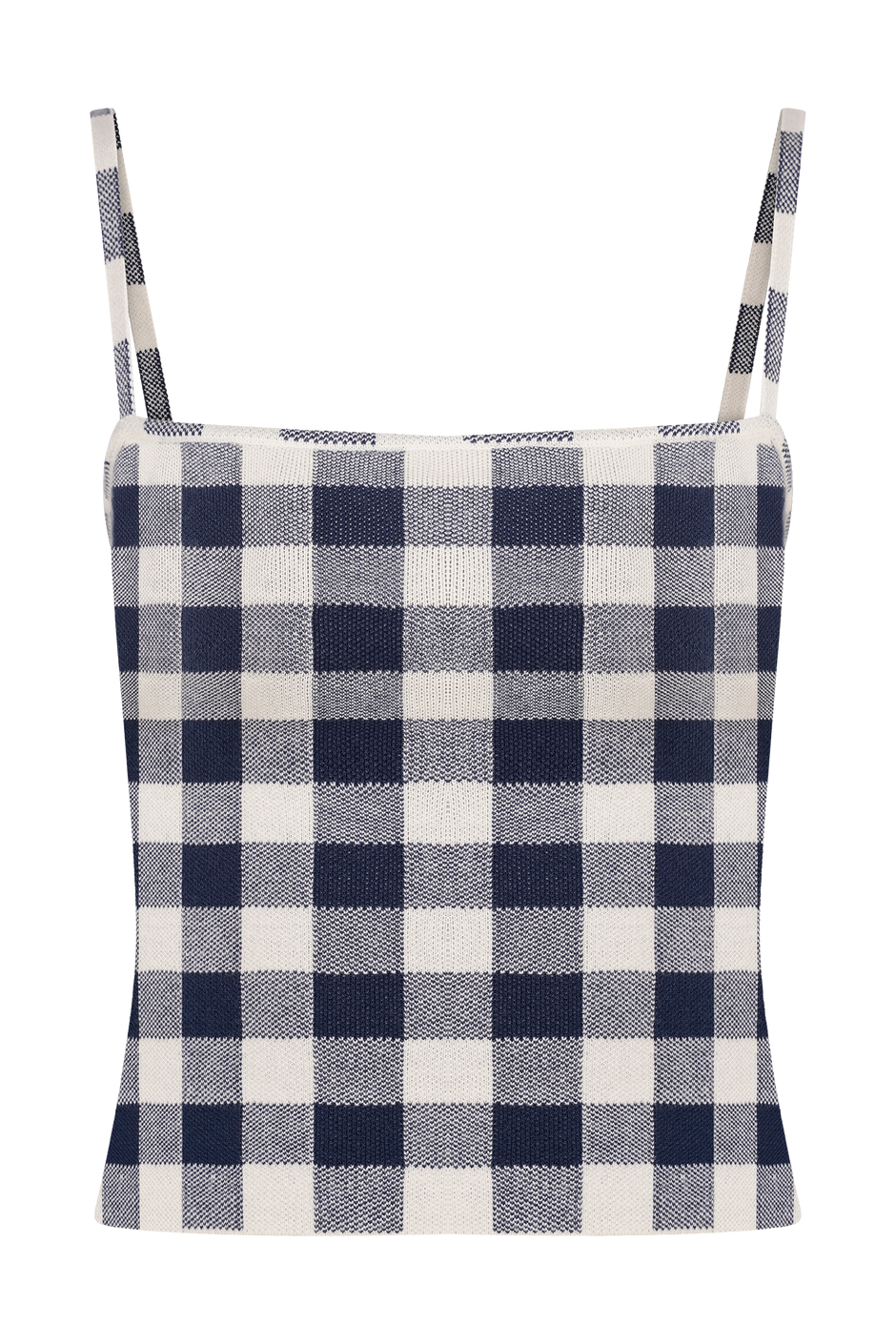 Marcie Knit Short - Navy Gingham & MESHKI UK